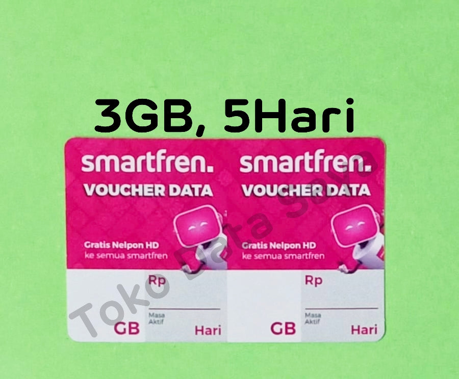 Voucher Kuota Data Smartfren 3GB, 5 Hari – Sugih Global Komunika